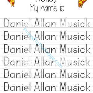 Personalized Name Tracing Worksheet | Kids Handwriting Practice ...