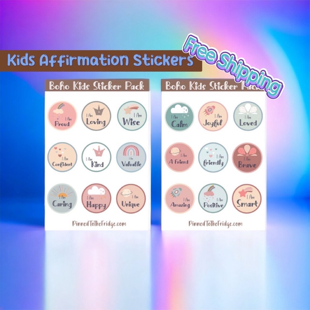 Children's Positive Affirmation Stickers | Kids Sticker Pack - Etsy