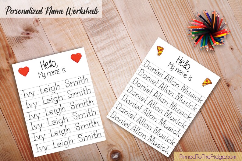 Personalized Name Tracing Worksheet for Kids. Customized Item - Etsy