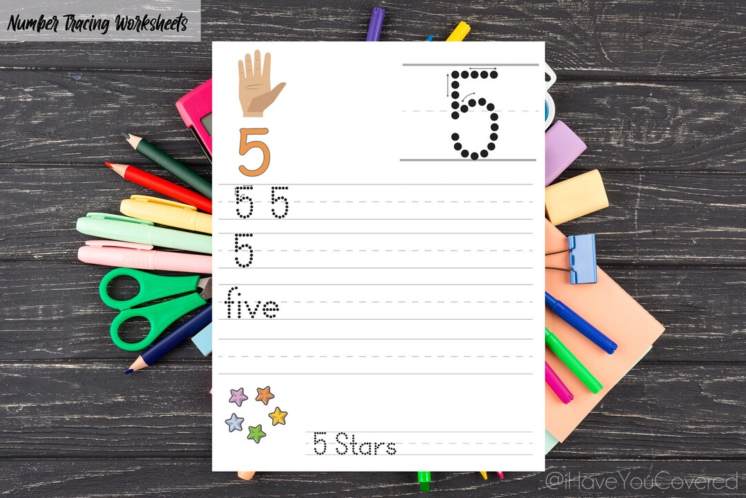 Printable Number Tracing Worksheet, Numbers 1-19, for Pre-k ...
