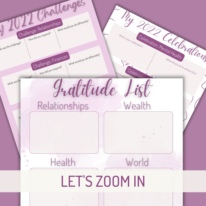 BUNDLE 2022 Year in Review 2023 New Year's Resolution and Goal Setting ...