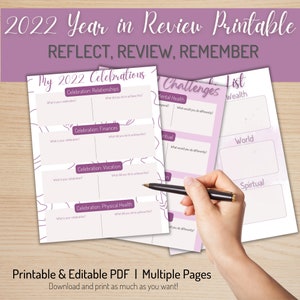 BUNDLE 2022 Year in Review 2023 New Year's Resolution and Goal Setting Workbook - Etsy