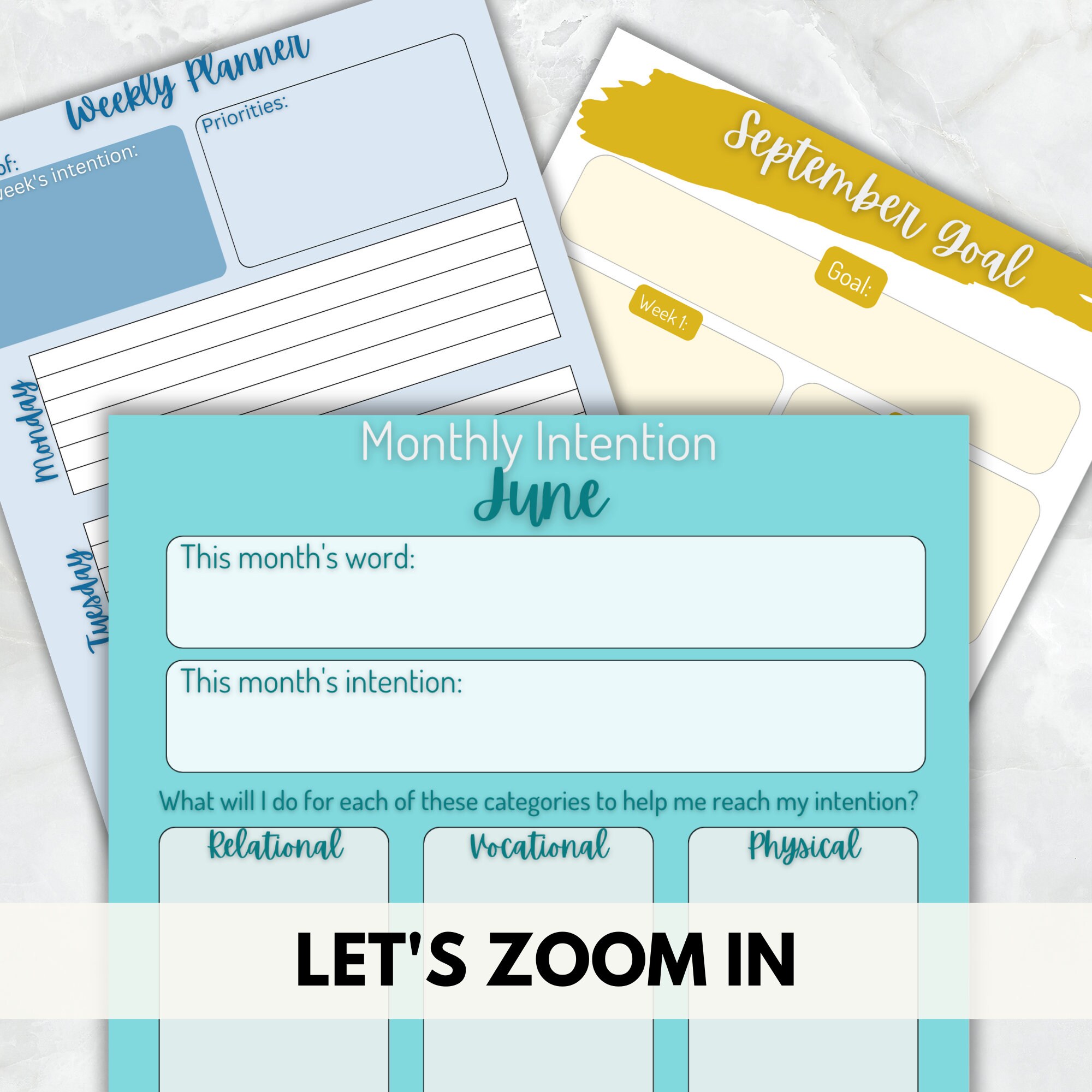 New Year's Resolution Workbook SMART Goal Planner Year-long Goal ...