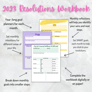 BUNDLE 2022 Year in Review 2023 New Year's Resolution and Goal Setting Workbook - Etsy