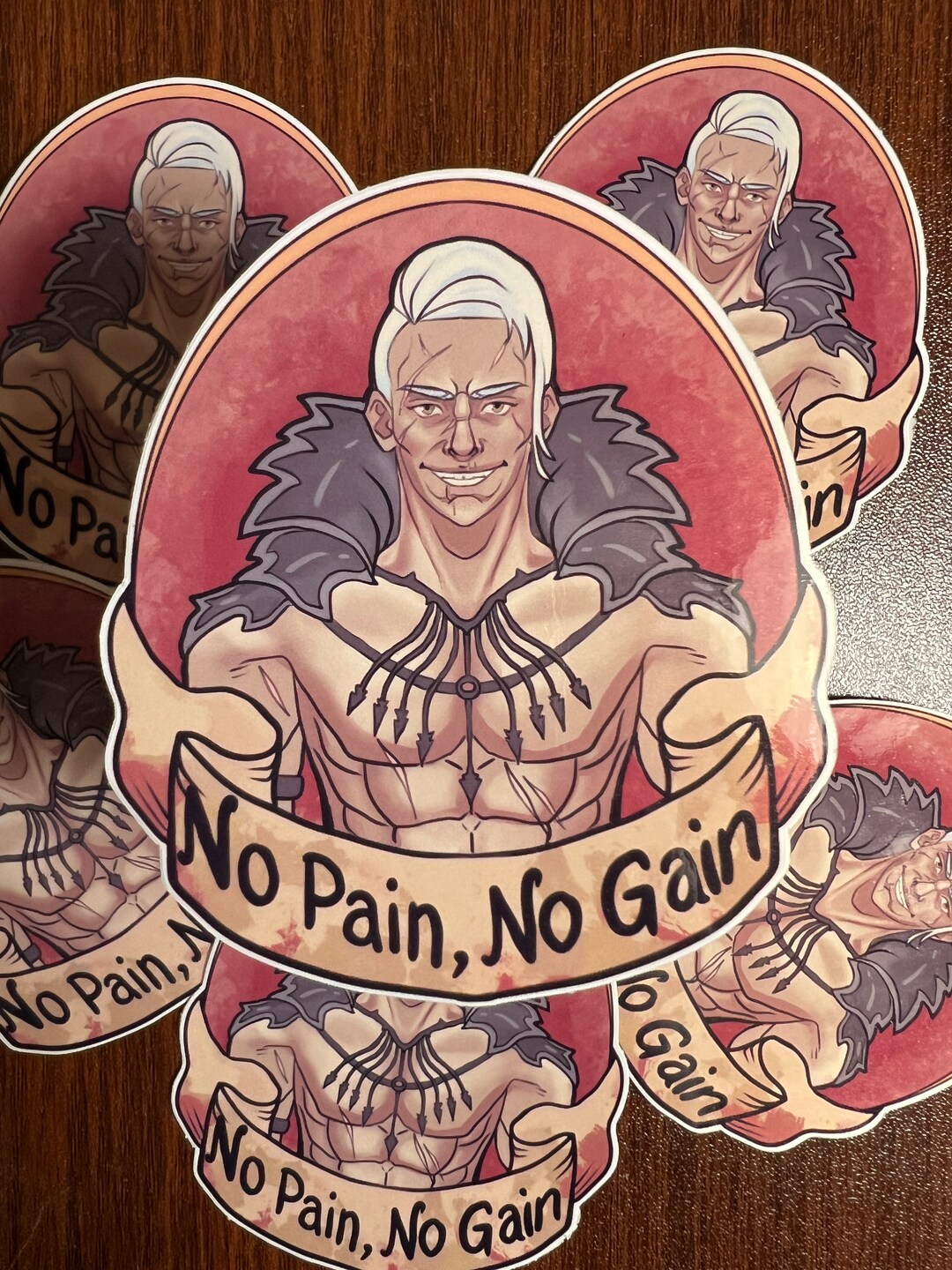 Motivational no Pain, No Gain Sticker Baldur's Gate 3 Inspired - Etsy
