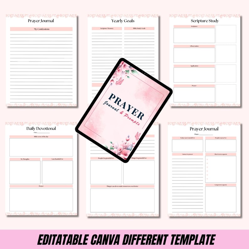 Prayer Journal Printable | Bible Study Guide | Gratitude Journal ...