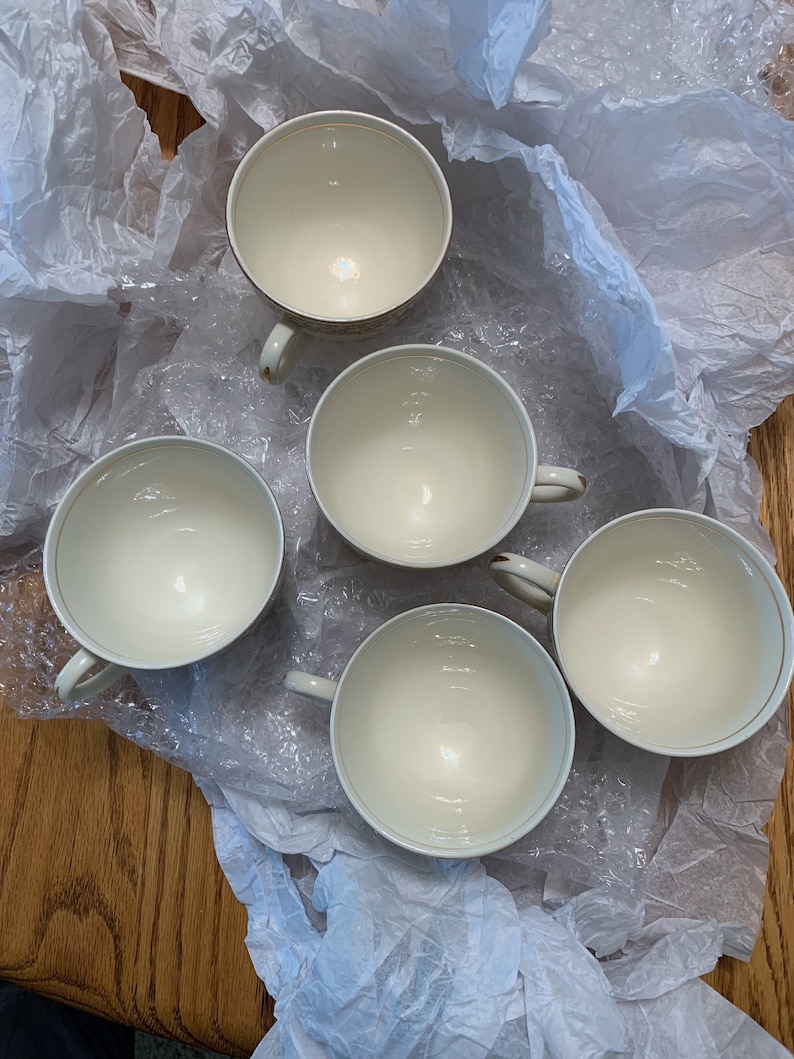 5 Cups: 1944 Homer Laughlin Eggshell Nautilus floral - Etsy