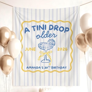 A Tini Drop Older Banner Lemon Drop Party Photo Backdrop Personalized ...