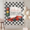 Fast One Birthday Backdrop Banner, Race Car Boys 1st Birthday Party ...