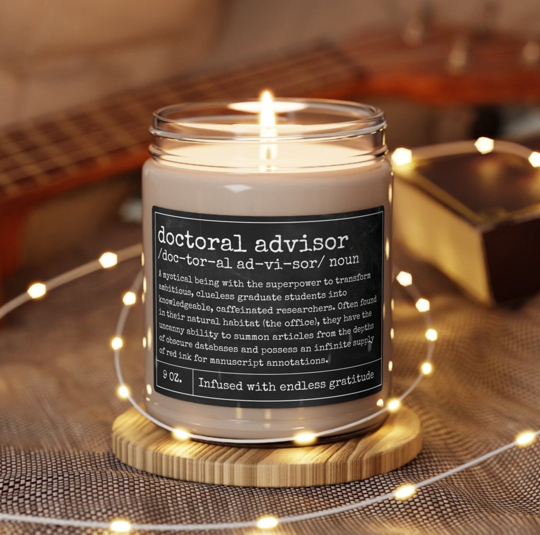 Funny Doctoral Advisor Definition Candle Thank You Gift for Phd ...