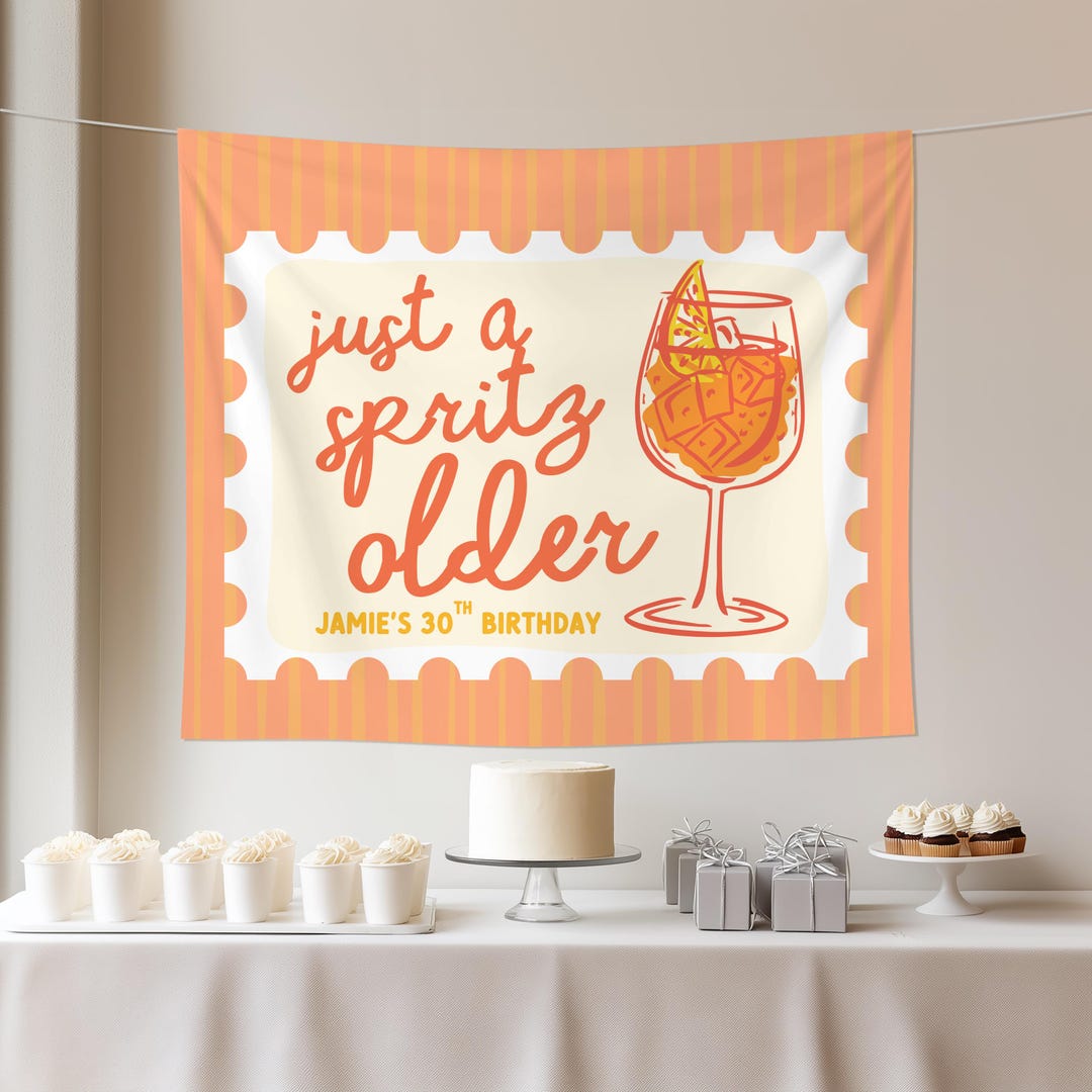 A Spritz Older Banner Aperol Spritz Party Photo Backdrop Personalized ...