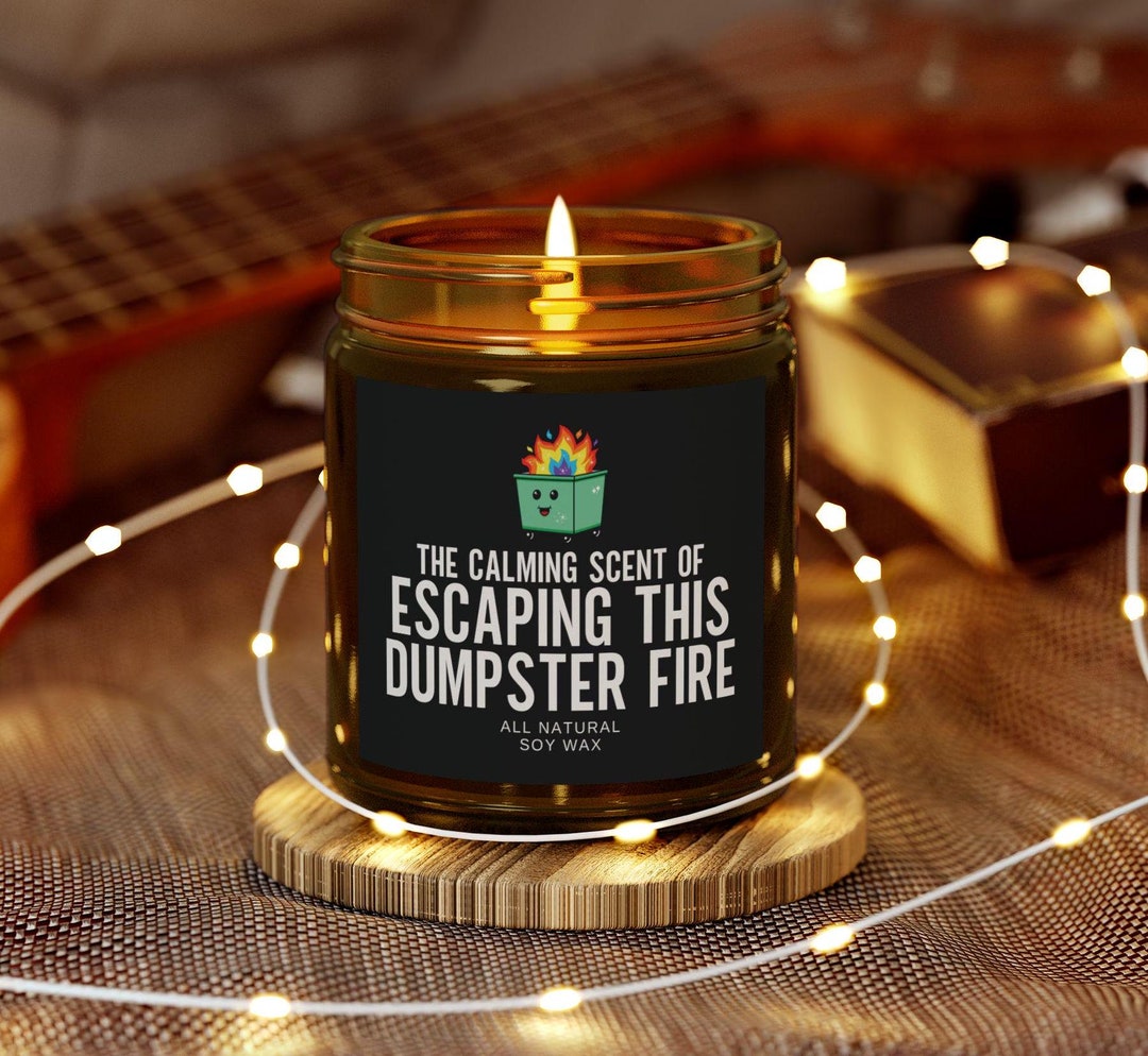 Funny Dumpster Fire Candle Gift for Friend Leaving Job Goodbye Gifts ...