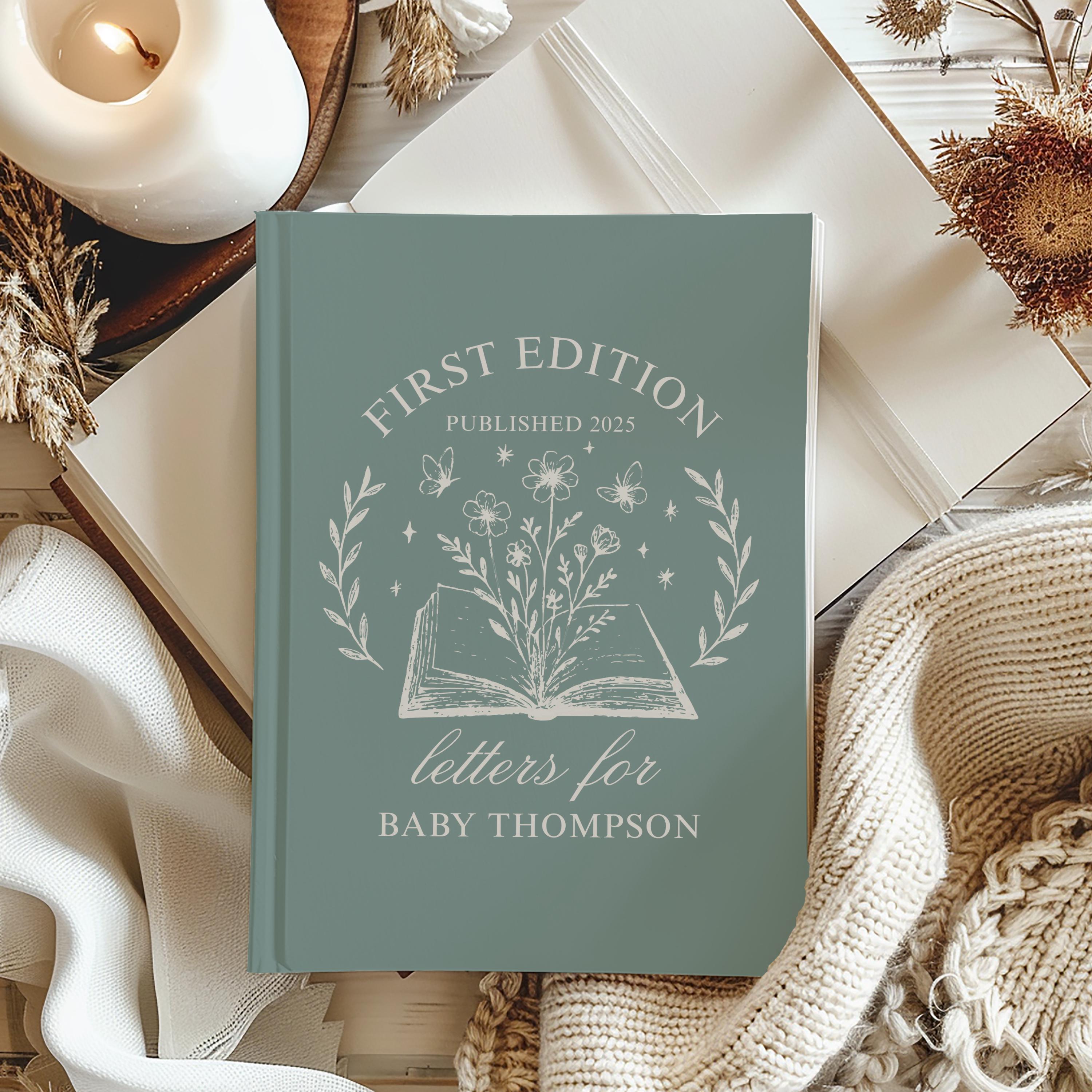 Custom First Edition Book Baby Shower Guest Book Personalized A New ...