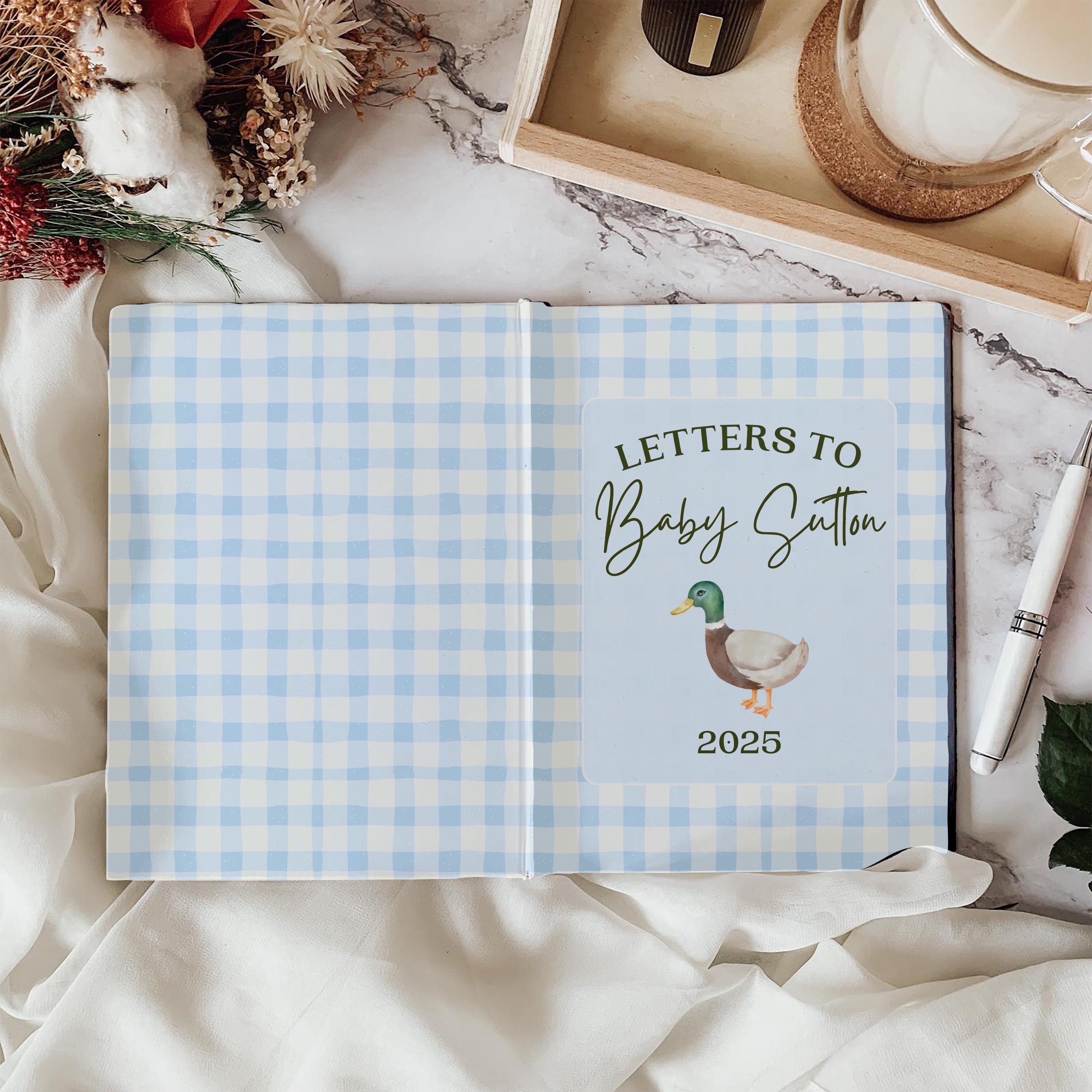 Custom Mallard Duck Baby Shower Guest Book Letters to Baby Personalized ...