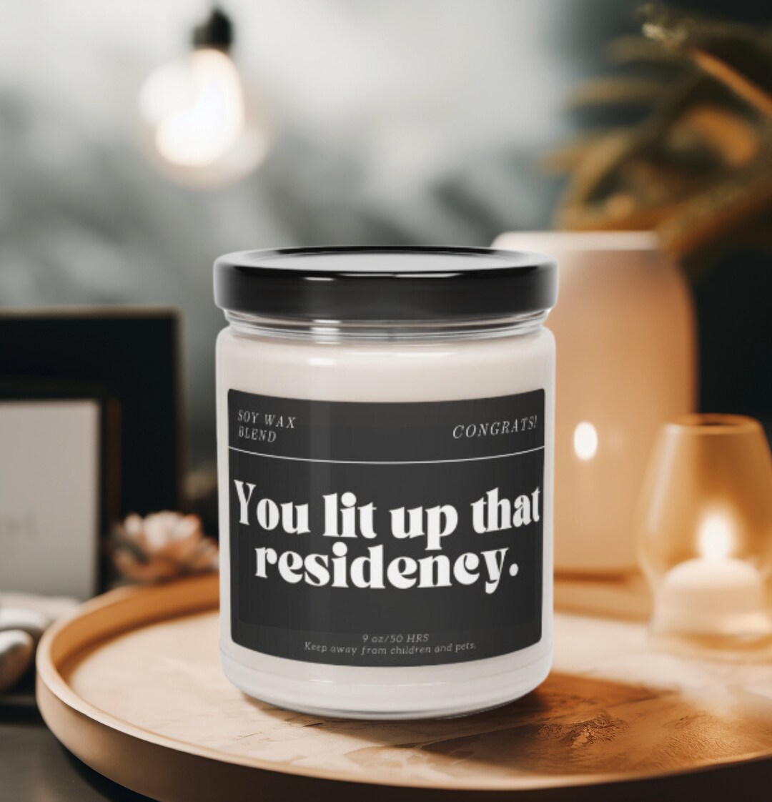 Residency Graduation Gift End of Medical Residency Student Candle Gifts ...