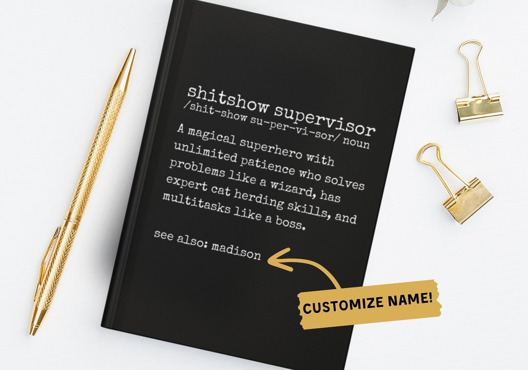 Shitshow Supervisor Personalized Journal for Coworker Boss Day Gifts ...
