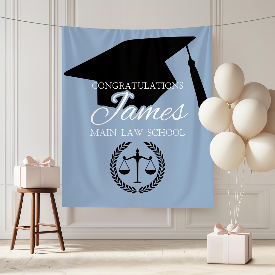 Law School Graduation Banner Backdrop New Lawyer Graduate Photo ...