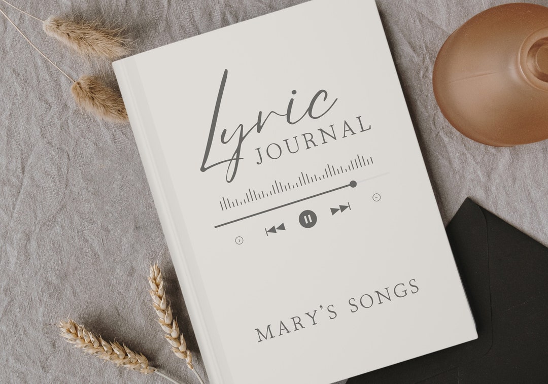 Custom Lyric Journal Personalized Songwriters Notebook Musician Song ...