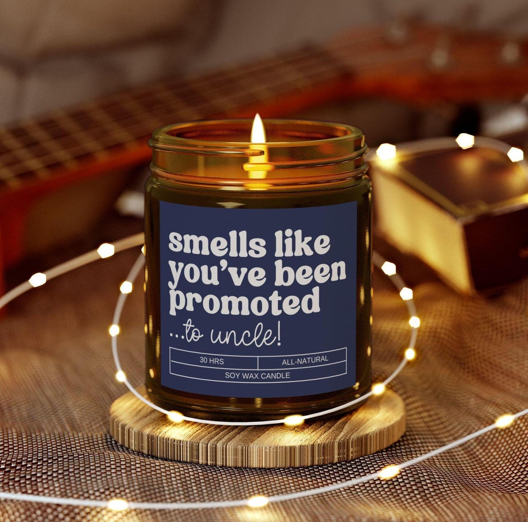 Promoted to Uncle Candle Pregnancy Announcement for Brother Cool Uncle ...