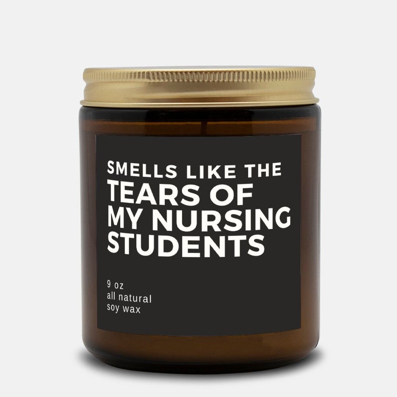 Funny Nursing Instructor Soy Wax Amber Candle Preceptor Nurse Gifts ...
