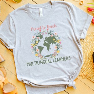 ESL Multilingual Teacher Shirt, Multilingual Gift, English Teacher Gift ...