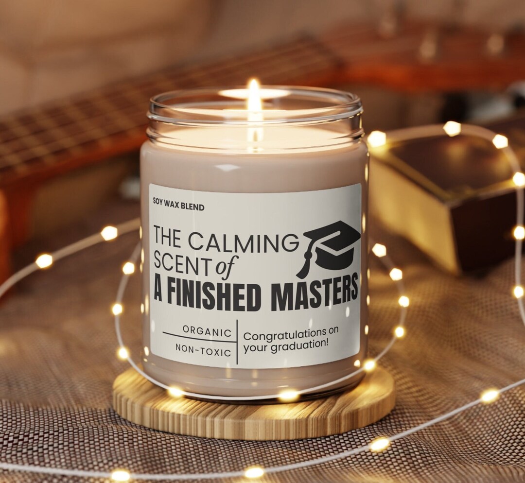 Masters Degree Graduation Candle for Her Him, Graduation Gifts for ...