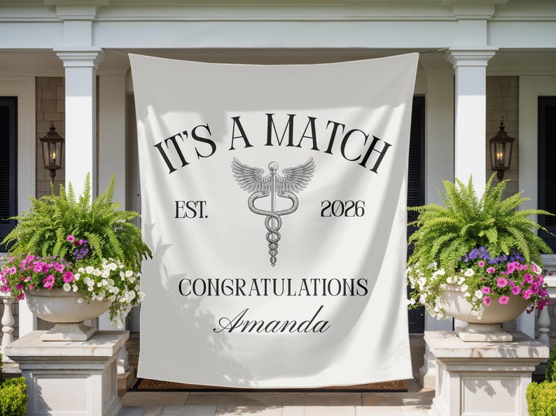 Custom Residency Match Day Sign: Medical Student Graduation Match Day ...