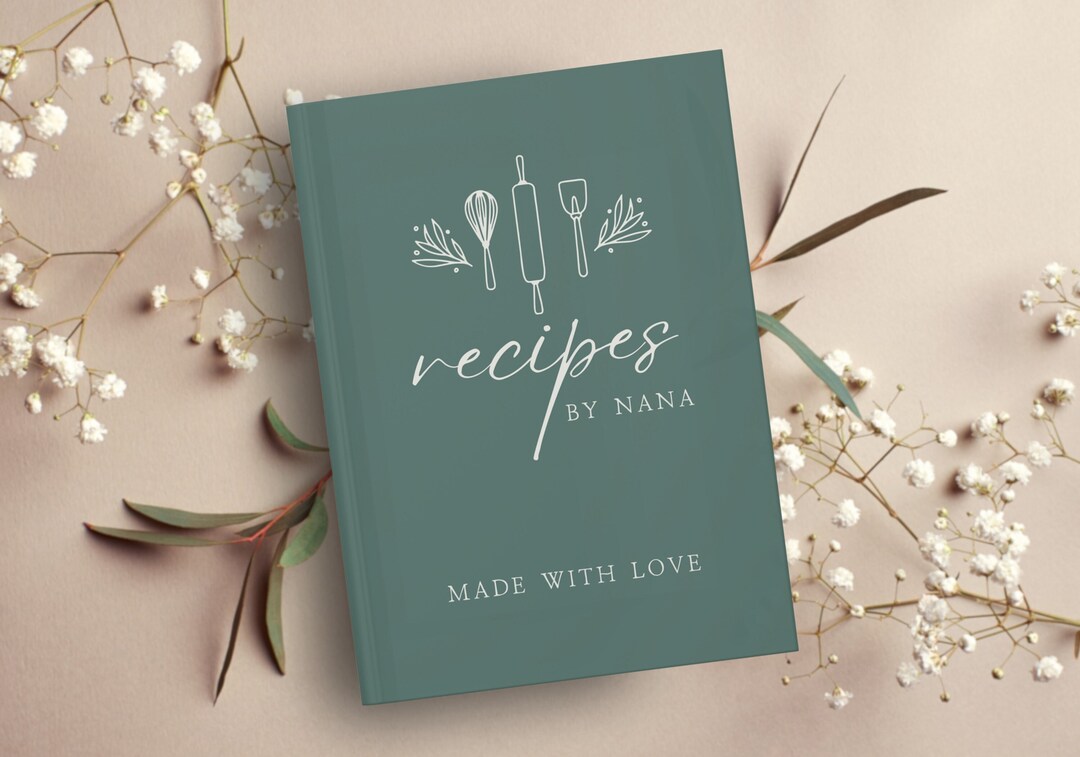 Personalized Recipe Book Gift Custom Family Recipe Book Dad Mom Grandma ...