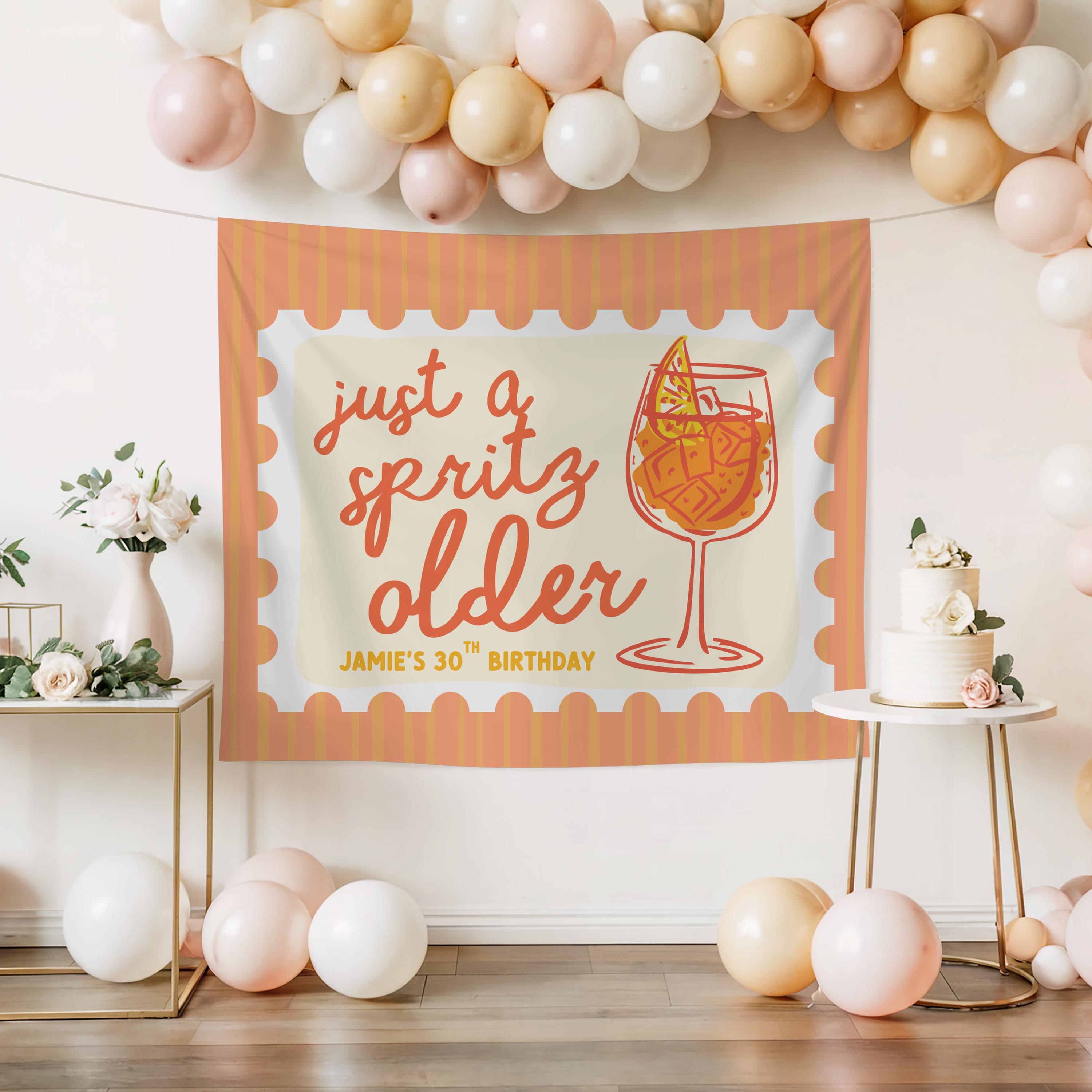 A Spritz Older Banner Aperol Spritz Party Photo Backdrop Personalized ...