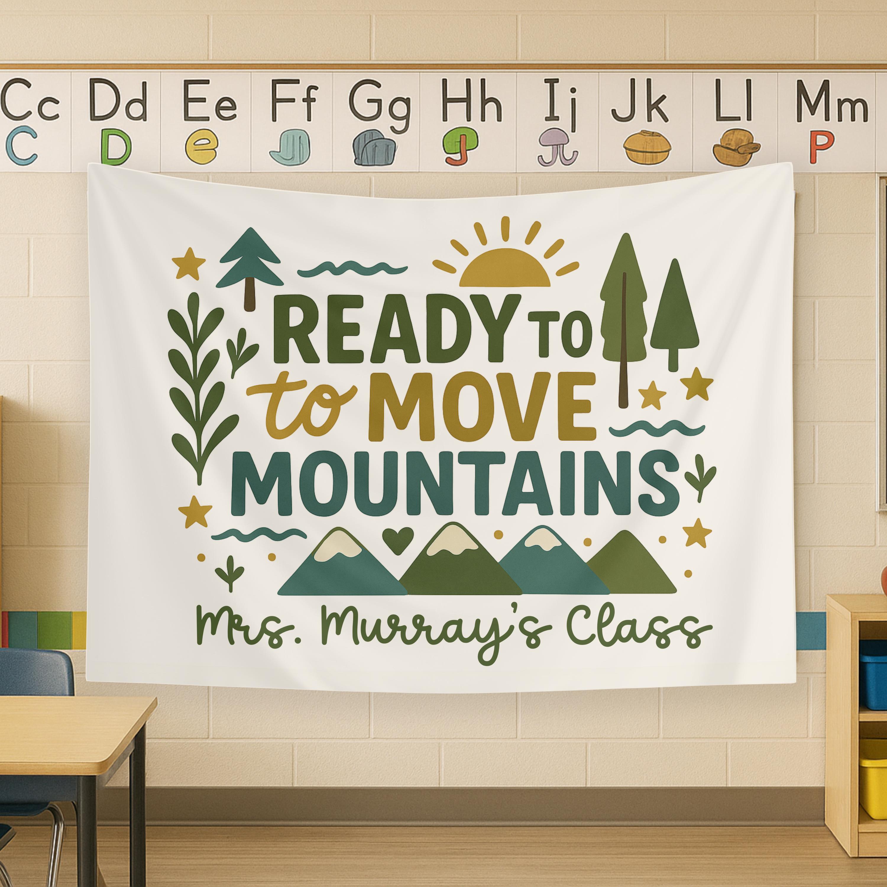 Adventure Classroom Tapestry Teacher Banner Mountain Theme Class ...
