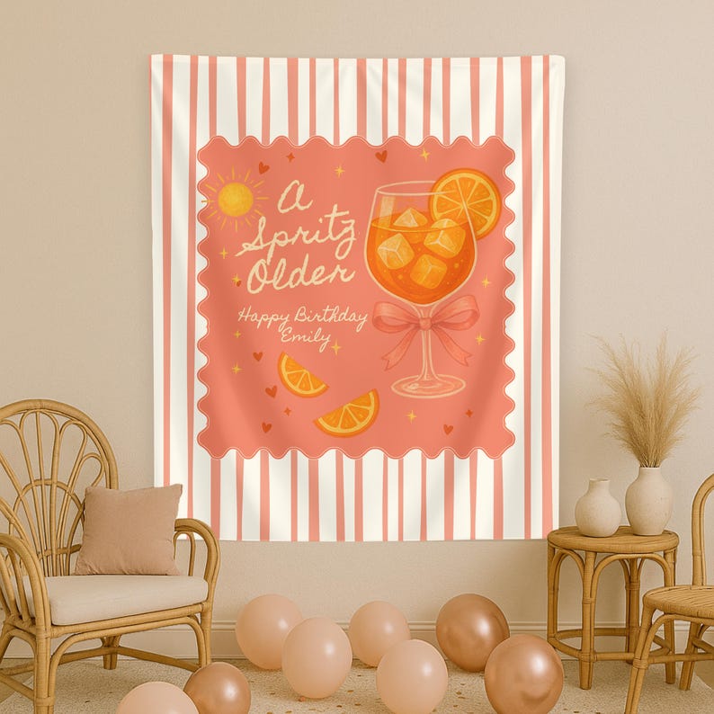 A Spritz Older Banner Aperol Spritz Party Photo Backdrop Personalized ...
