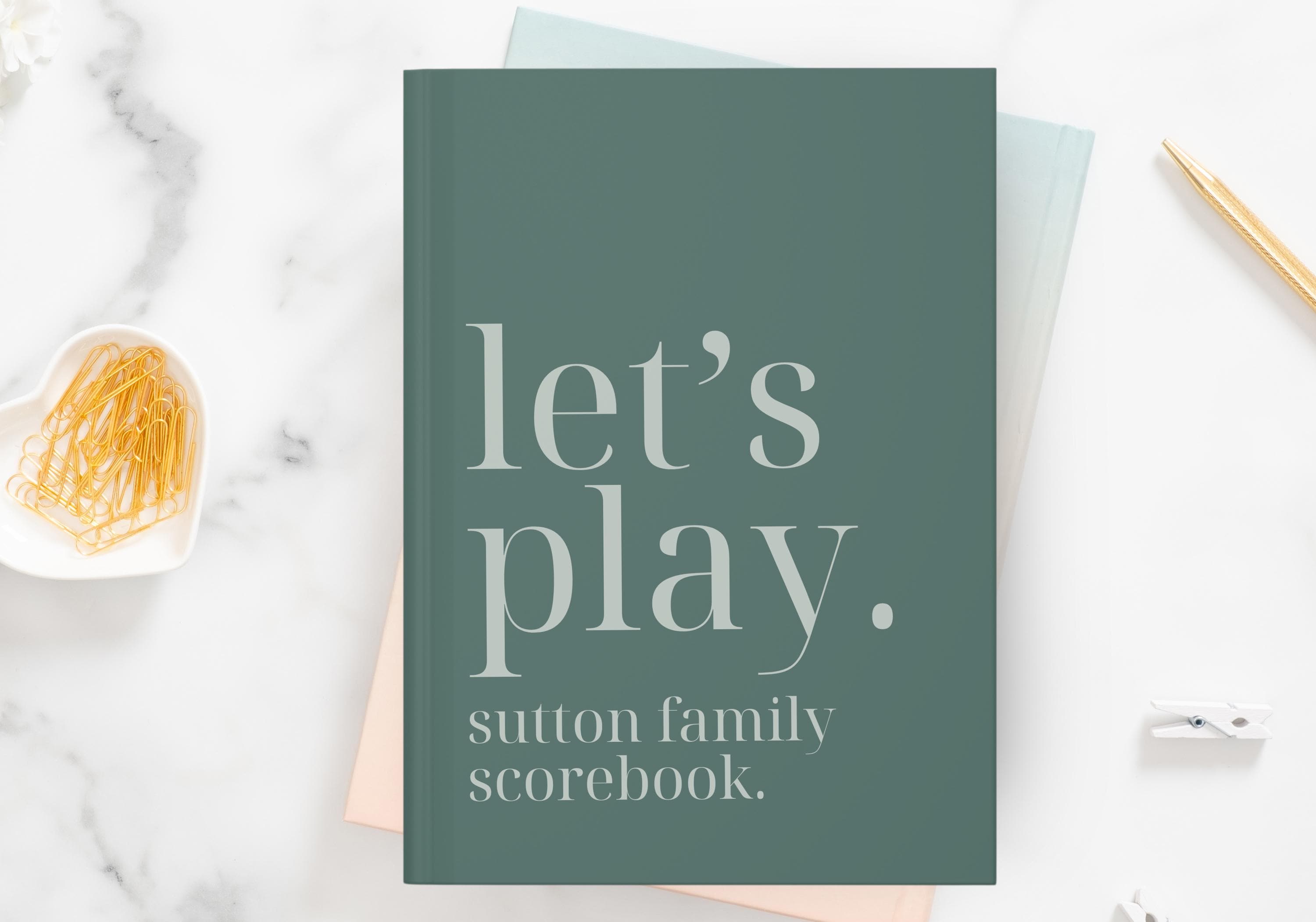 Personalized Game Score Book Custom Family Game Night Scorekeeping ...