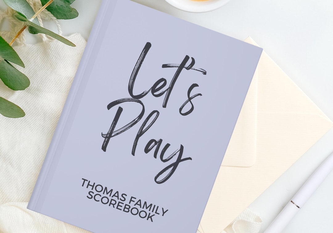 Personalized Game Score Book Custom Family Game Night Scorekeeping ...