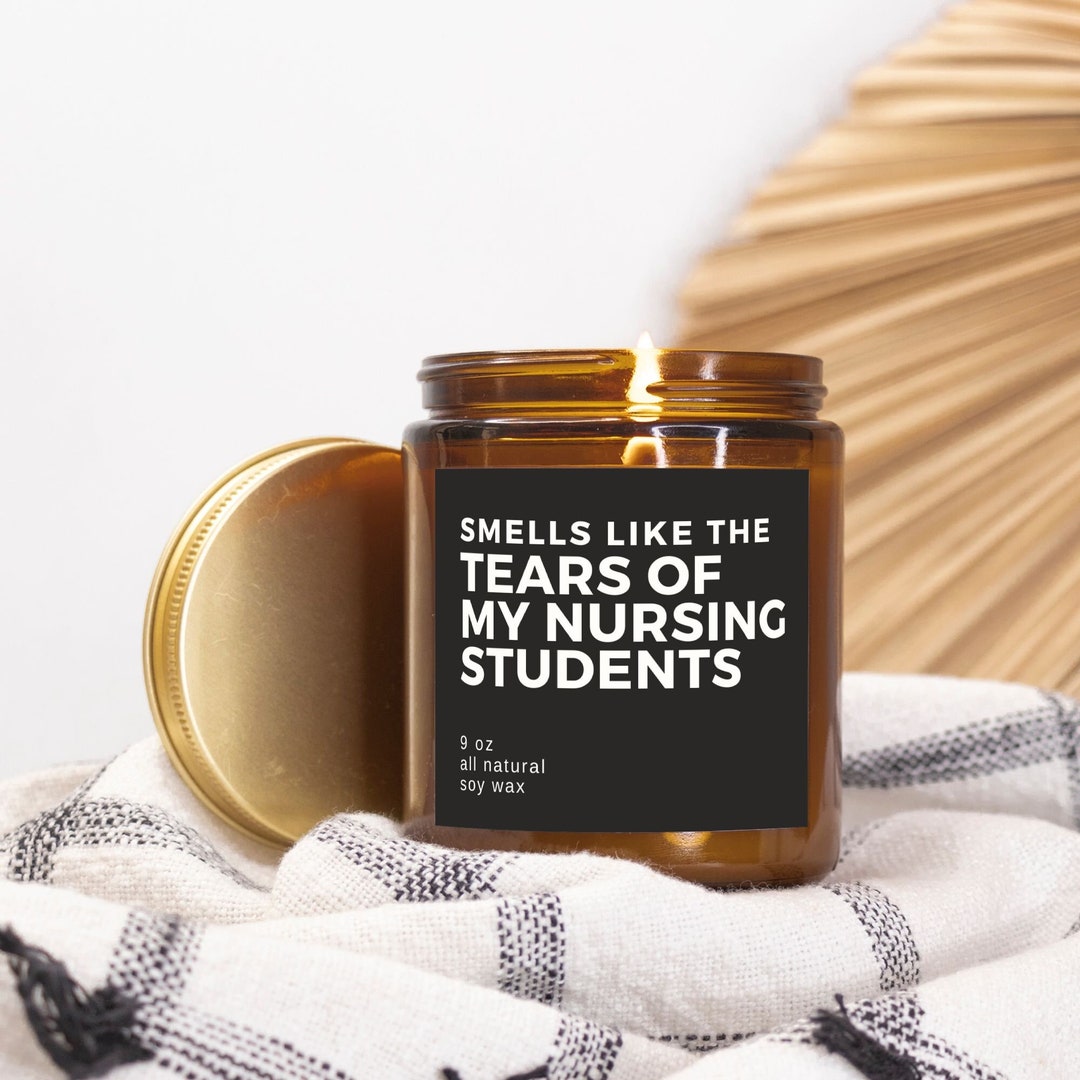 Funny Nursing Instructor Soy Wax Amber Candle Preceptor Nurse Gifts ...