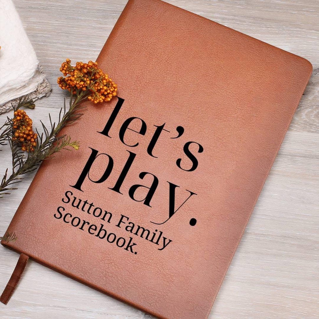 Personalized Game Score Book Custom Family Game Night Scorekeeping ...