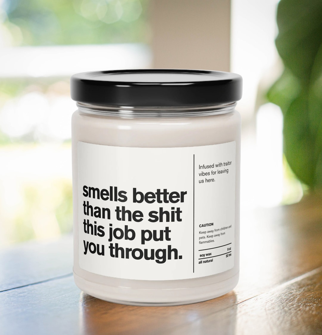 Funny Coworker Farewell Candle Gift for Friend Leaving Job Goodbye ...