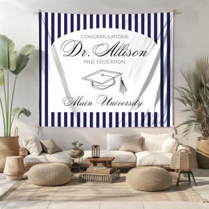 Custom Ph.d. Graduation Banner Backdrop Doctoral Graduate Photo ...