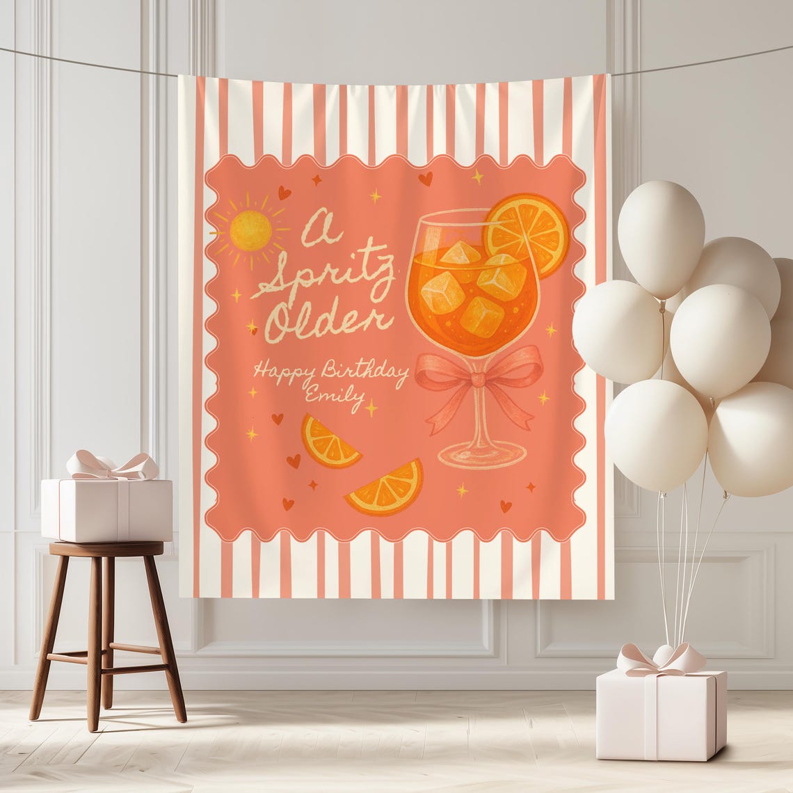 A Spritz Older Banner Aperol Spritz Party Photo Backdrop Personalized ...