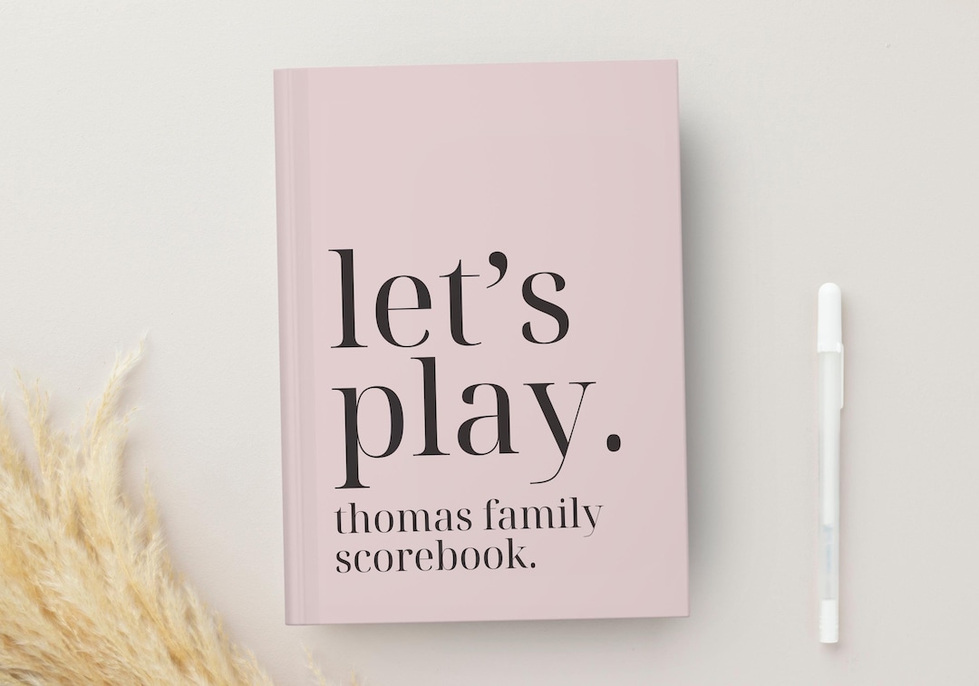 Personalized Game Score Book Custom Family Game Night Scorekeeping ...