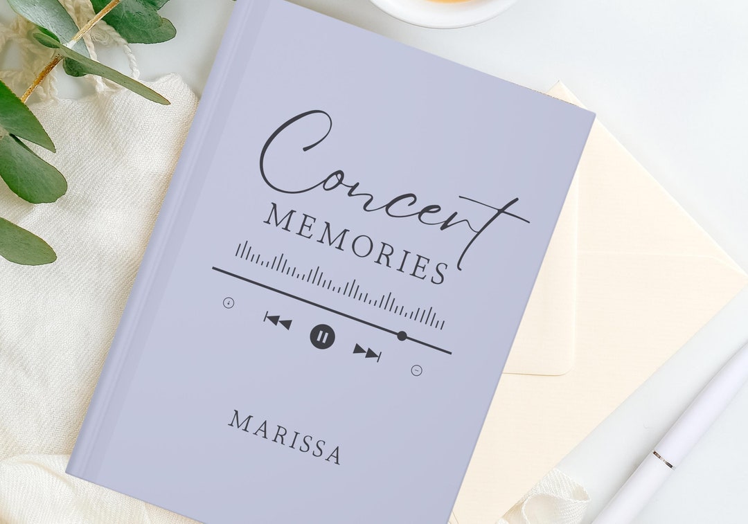 Concert Memories Journal Gift Personalized Music Notebook Custom ...