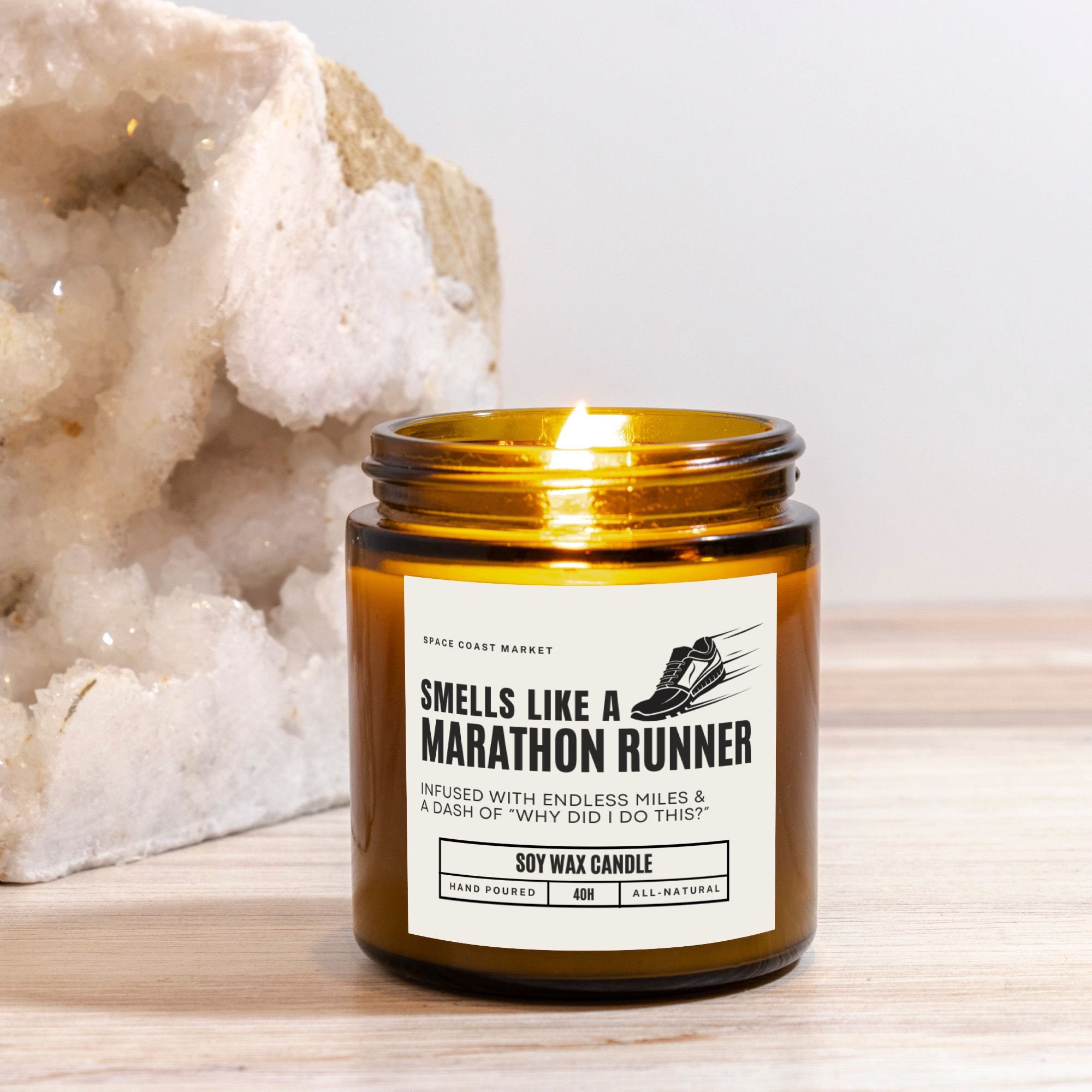 Smells Like a Marathon Runner Soy Wax Candle, Gift for Marathon Runner ...
