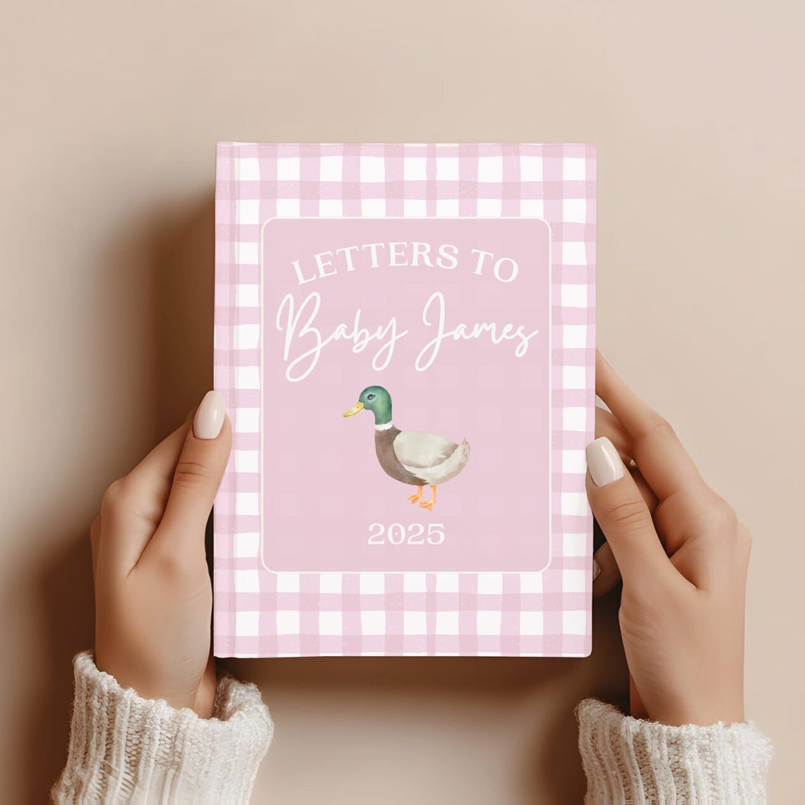 Custom Mallard Duck Baby Shower Guest Book Letters to Baby Personalized ...