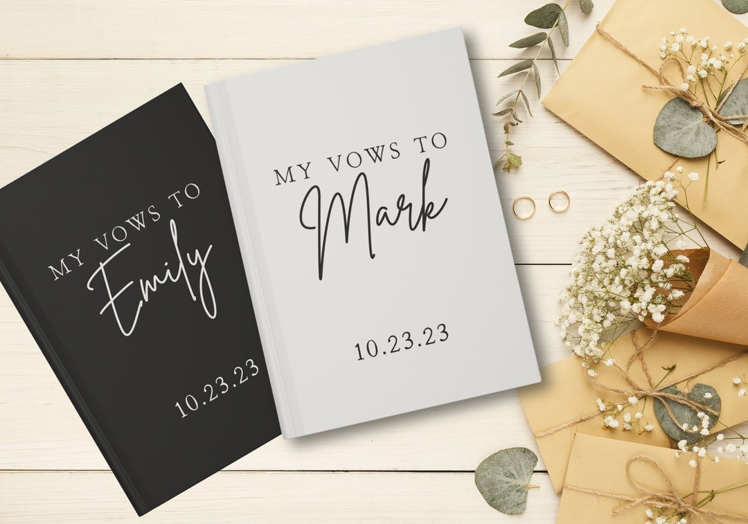 Personalized Vows Book His and Hers for Wedding Ceremony Vow Books Set ...