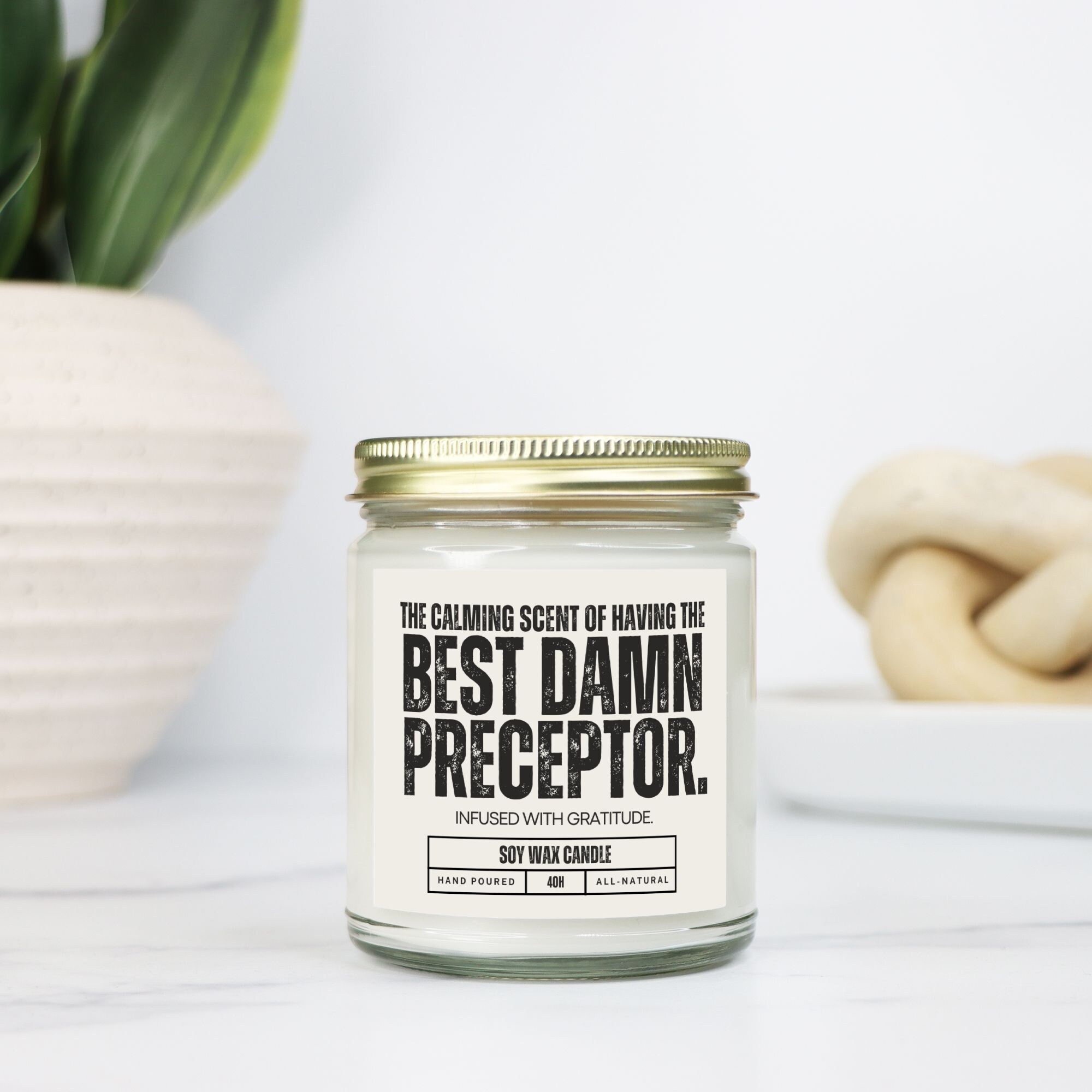 Best Damn Preceptor Soy Candle Nurse Preceptor Thank You Gifts End of ...