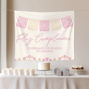 Feliz Cumpleanos Papel Picado Birthday Party Banner Spanish Birthday ...