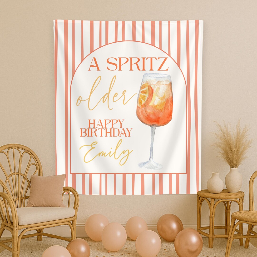A Spritz Older Banner Aperol Spritz Party Photo Backdrop Personalized ...