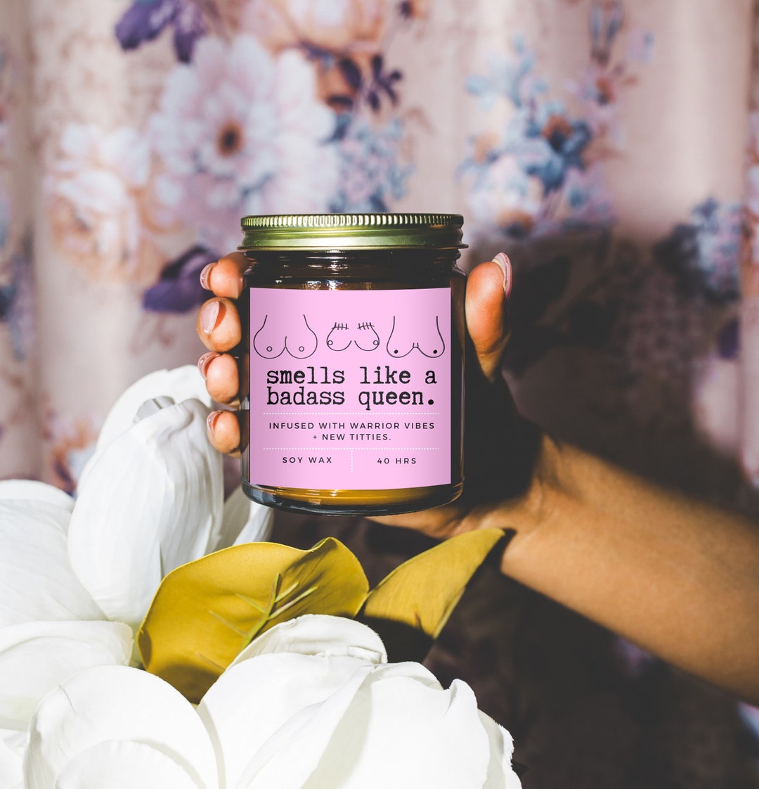 Mastectomy Gift Funny Breast Cancer Survivor Candle Gift for Friend ...