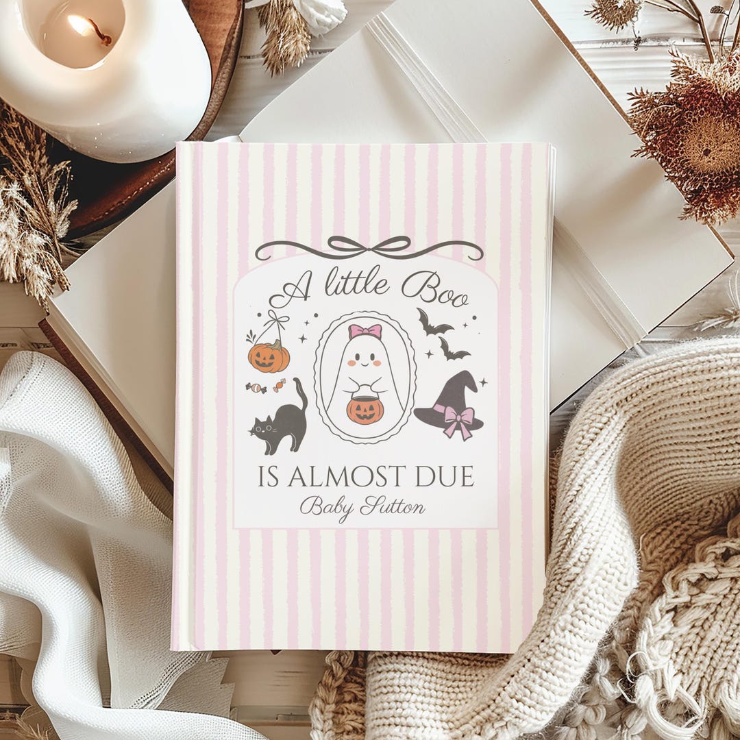 Halloween Baby Shower Guest Book Letters to Baby Little Boo Theme Baby ...