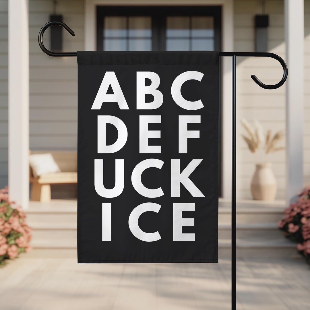 Abolish ICE Yard Sign: Anti-ice Pro Immigration Protest Garden Flag ...