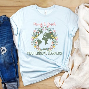 ESL Multilingual Teacher Shirt, Multilingual Gift, English Teacher Gift ...